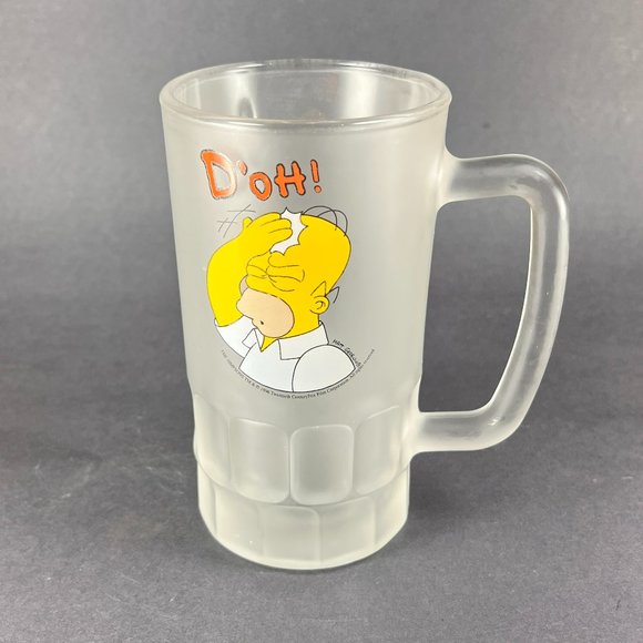 The Simpsons | Dining | Homer Simpson Doh Frosted Glass Beer Stein Mug ...
